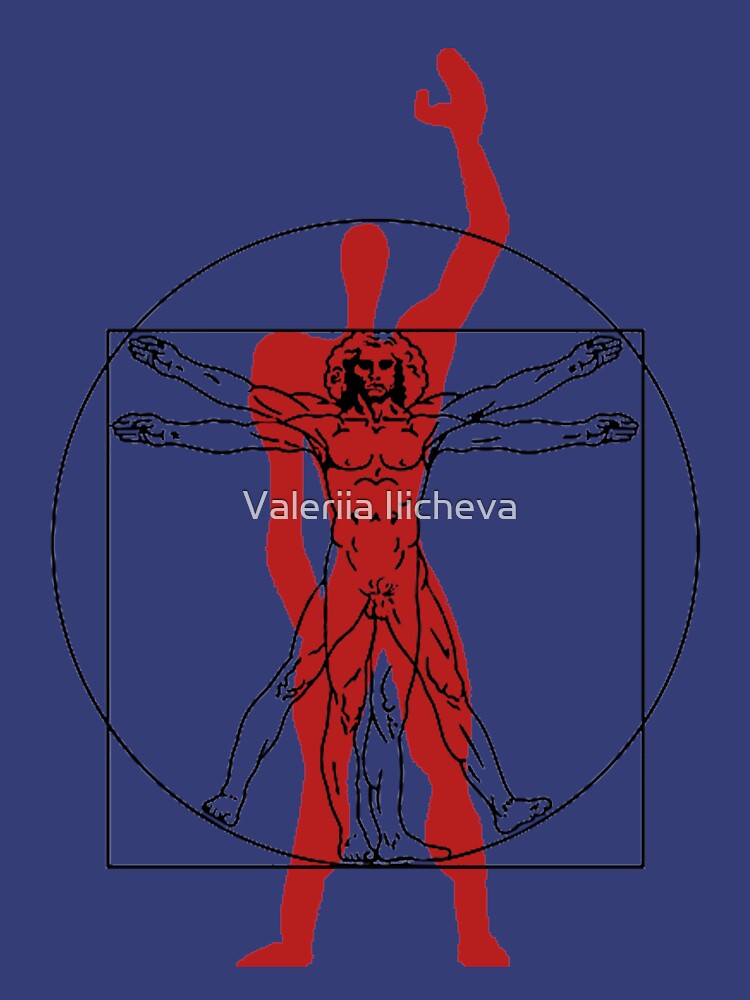 "Modulor / Vitruvian Man" T-shirt for Sale by rusapelogrosa | Redbubble ...