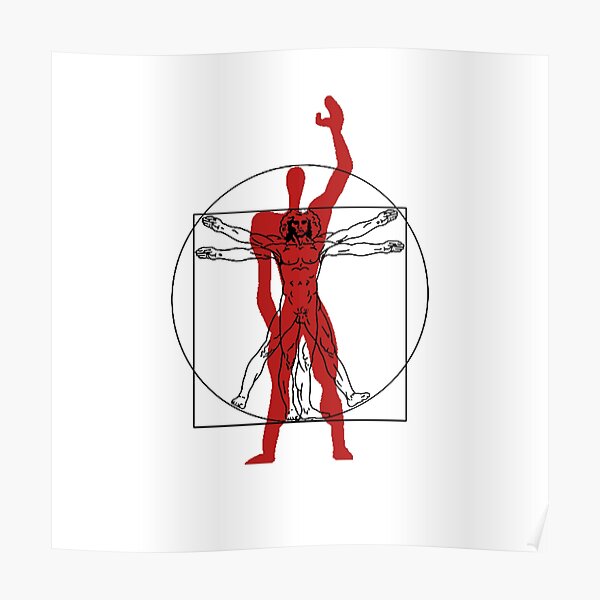 "Modulor / Vitruvian Man" Poster for Sale by rusapelogrosa | Redbubble
