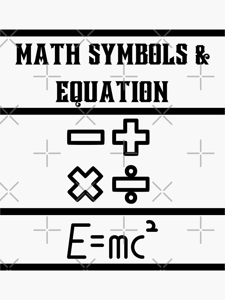 "Math Symbols & Equation" Sticker for Sale by Inspiring-A-D | Redbubble