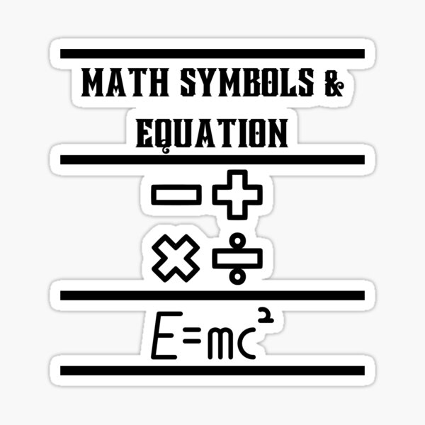 "Math Symbols & Equation" Sticker for Sale by Inspiring-A-D | Redbubble