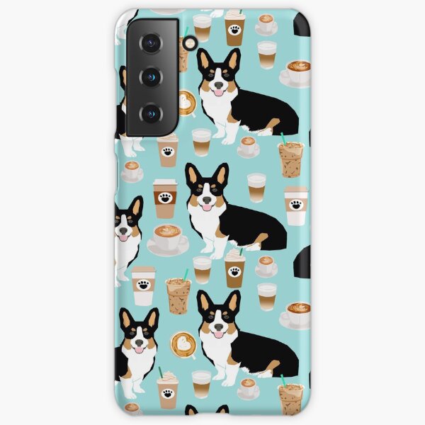 "Welsh Corgi tri colored coffee lover dog gifts for corgis cafe latte ...
