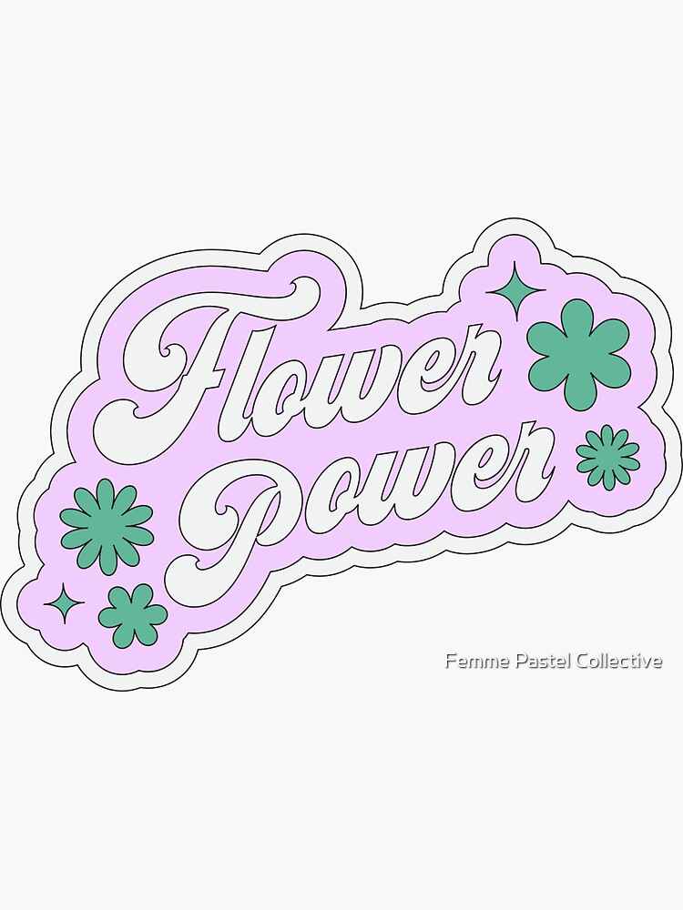 "y2k Flower Power Sticker Lilac" Sticker for Sale by madiwestdal ...