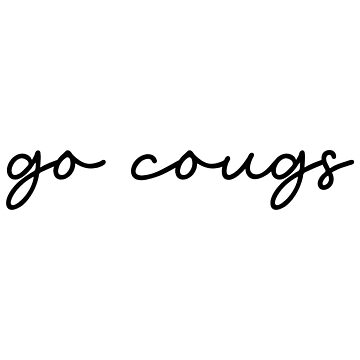 "go cougs" Sticker for Sale by IzCatchDesigns | Redbubble