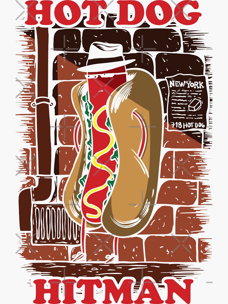 "Funny Gift Hot dog hitman Games" Sticker for Sale by SchmidtaimeArts ...