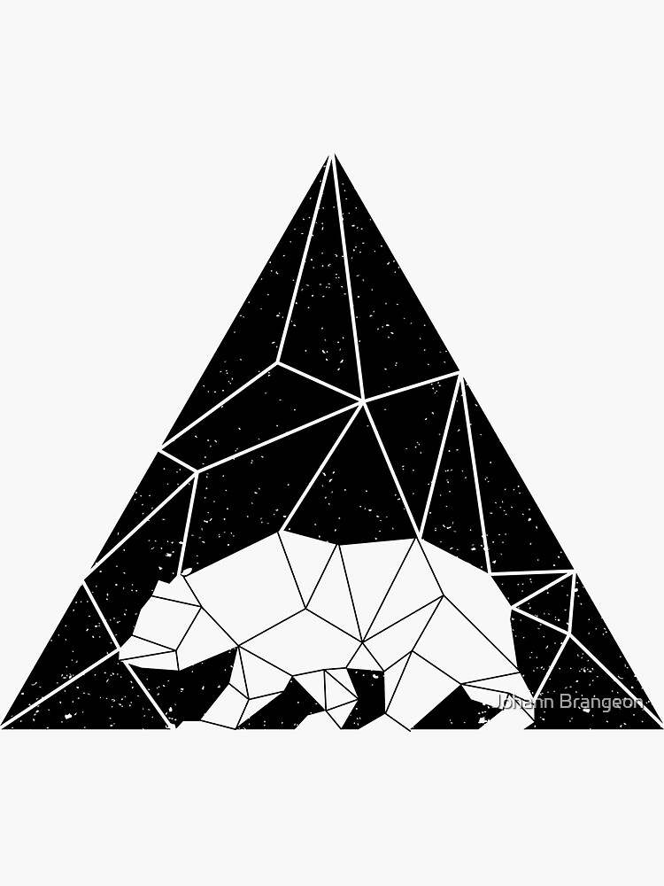 "Triangular bear" Sticker by johannbrangeon | Redbubble