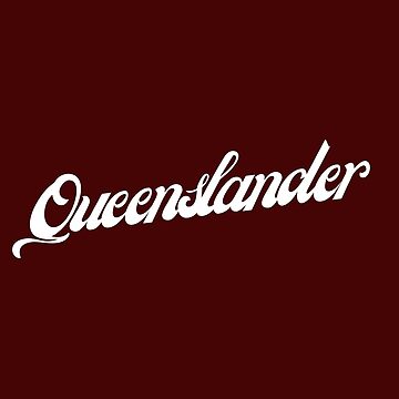 "Queenslander (white print)" Sticker for Sale by Simontology | Redbubble