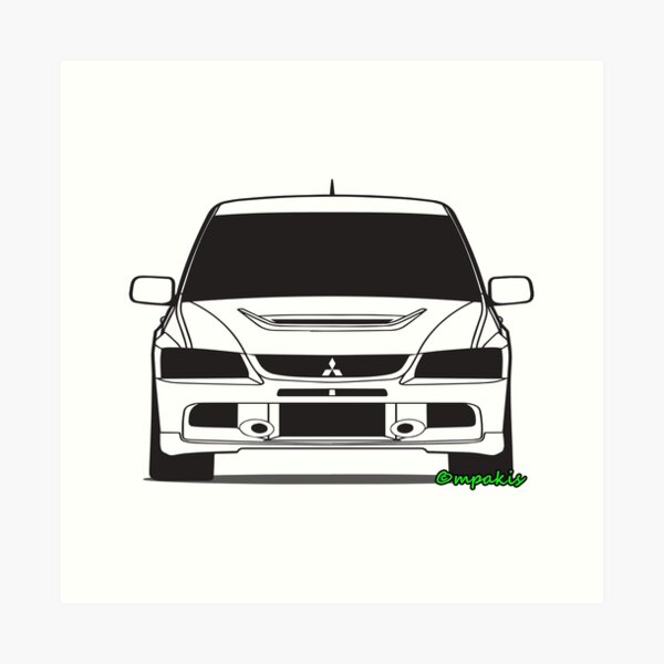 "Mitsubishi Lancer Evo IX" Art Print for Sale by mpakis | Redbubble