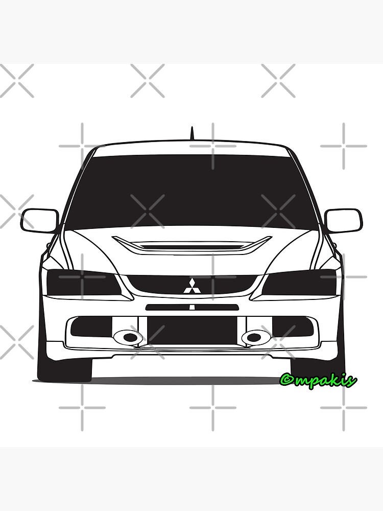 "Mitsubishi Lancer Evo IX" Art Print for Sale by mpakis | Redbubble