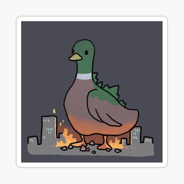"Godzilla Duck" Sticker for Sale by smelcreates | Redbubble