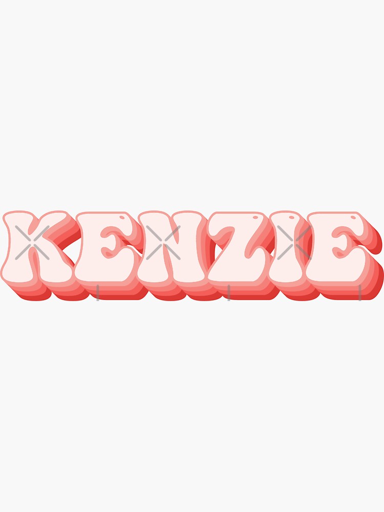 "Kenzie - Name" Sticker for Sale by kindxinn | Redbubble