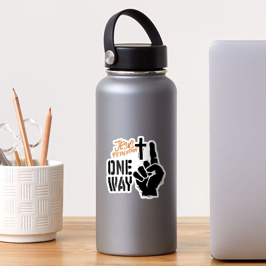 "Jesus Revolution One Way Cross" Sticker for Sale by miyagifactory ...