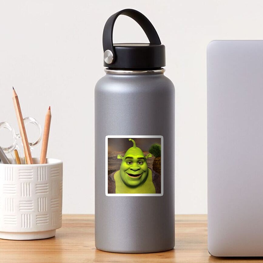 "SHREK SELFIE WITH CORN" Sticker for Sale by entwerfco | Redbubble