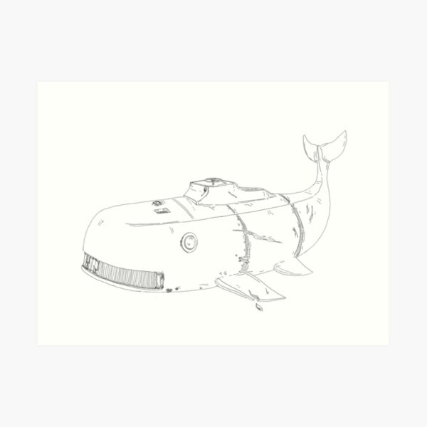 "Bionic Whale Submarine" Art Print for Sale by ouroborosunder | Redbubble