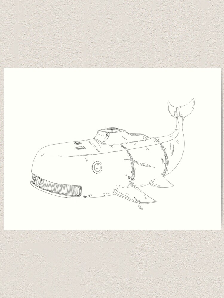 "Bionic Whale Submarine" Art Print for Sale by ouroborosunder | Redbubble