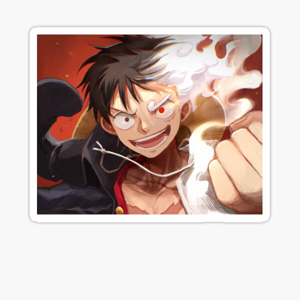 "luffy gear 5 poster " Sticker for Sale by MEDKH02 | Redbubble
