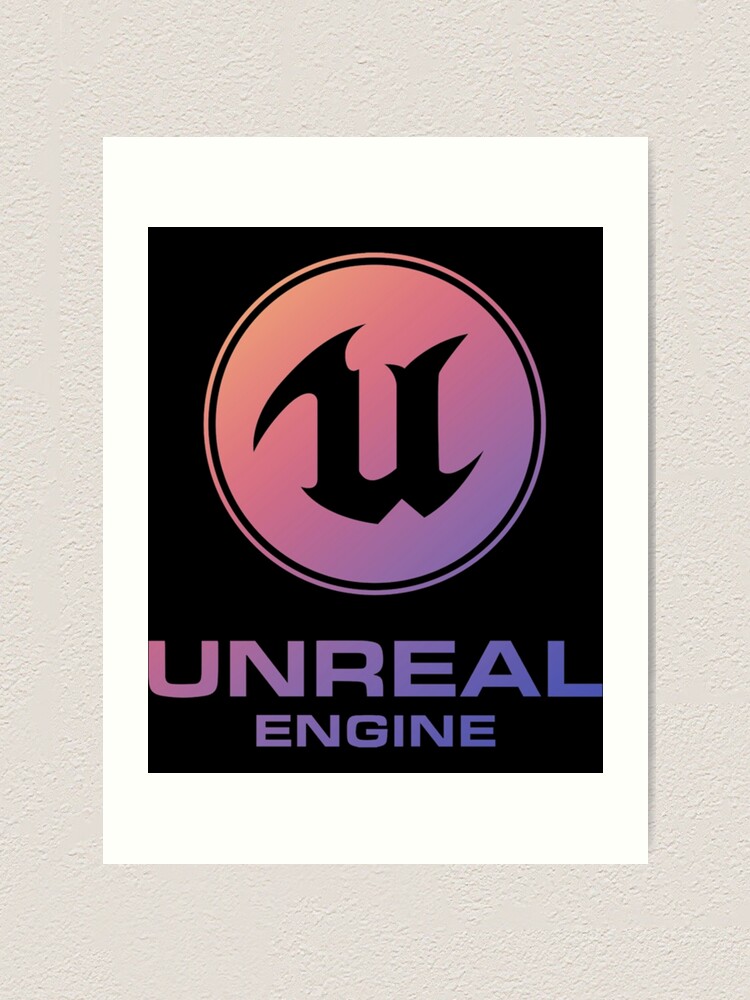 "Unreal Engine Gradient Logo " Art Print for Sale by chuvitcon | Redbubble