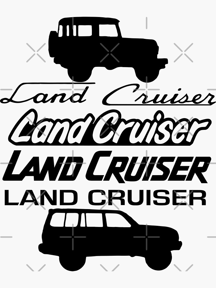 "Land Cruiser Fonts FJ40 Tee, FJ80" Sticker for Sale by BreitbachDian ...