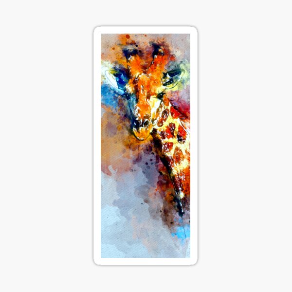 "Watercolor Giraffe" Sticker for Sale by danieljanda | Redbubble