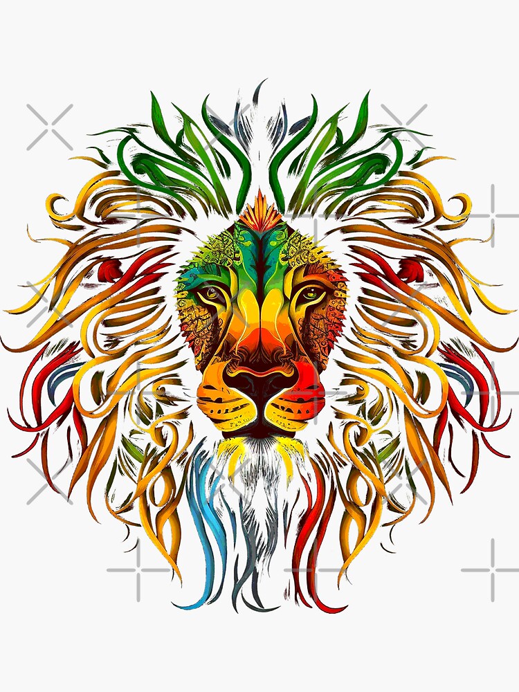 "Rasta Lion" Sticker for Sale by Urbanksy | Redbubble