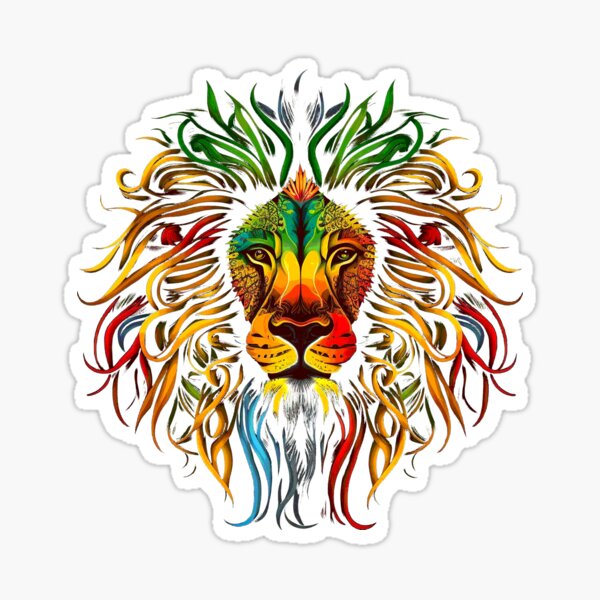 "Rasta Lion" Sticker for Sale by Urbanksy | Redbubble