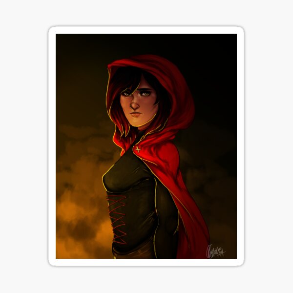 "RWBY - Ruby Rose" Sticker for Sale by reailtin-art | Redbubble