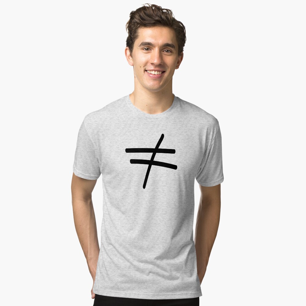 "Different, not equal symbol, gift humor" Sticker by Ksmith-Style ...