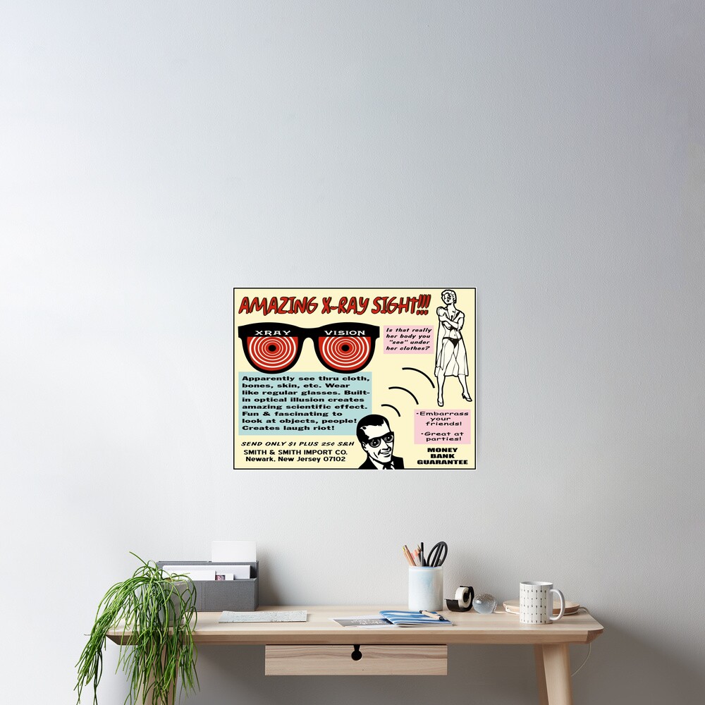 X Ray Vision Comic Book Ad Poster For Sale By Kayve Redbubble