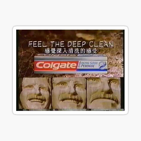 "FEEL THE DEEP CLEAN - Colgate" Sticker by ssbmjacks | Redbubble