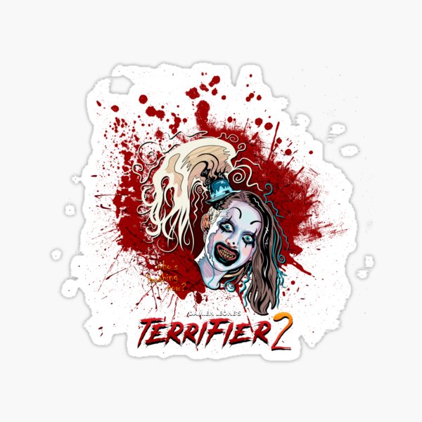 "Terrifier 2 Little Pale Girl Art The Clown Horror Movie" Sticker for ...