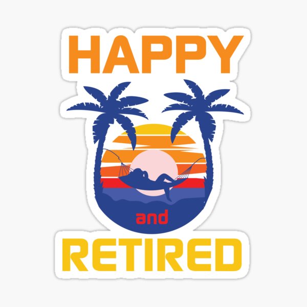 " happy retirement" Sticker for Sale by marie1919 | Redbubble
