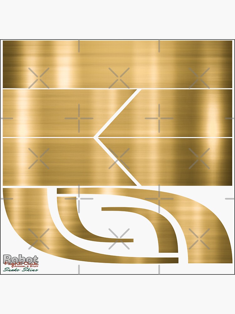 "Snake Skins: Metallic - Yellow Gold" Sticker for Sale by RFCApparel ...