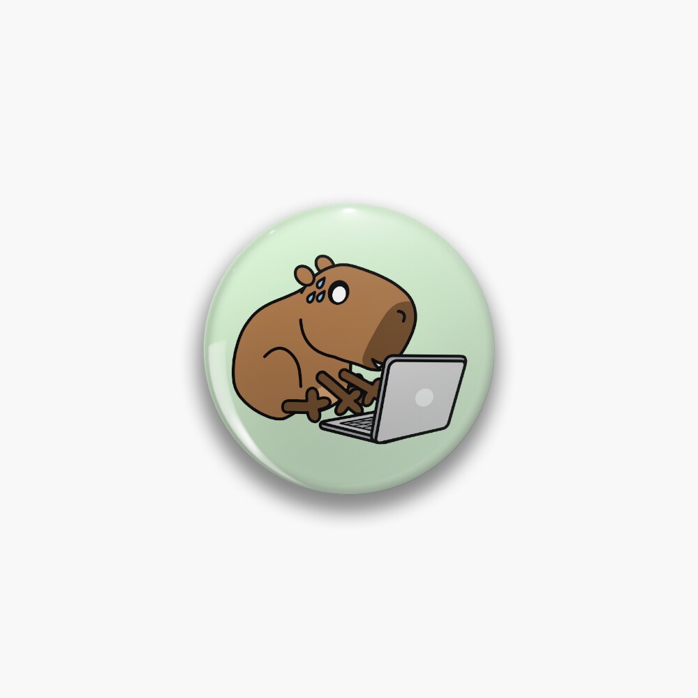 "working capybara" Sticker for Sale by thecapycode | Redbubble