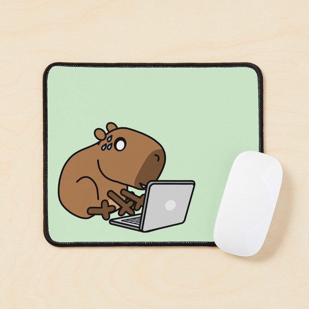 "working capybara" Sticker for Sale by thecapycode | Redbubble