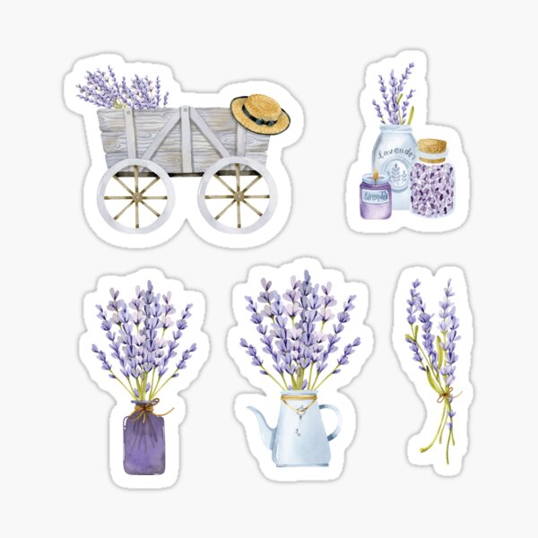 "lavender bouquets" Sticker for Sale by neteor | Redbubble