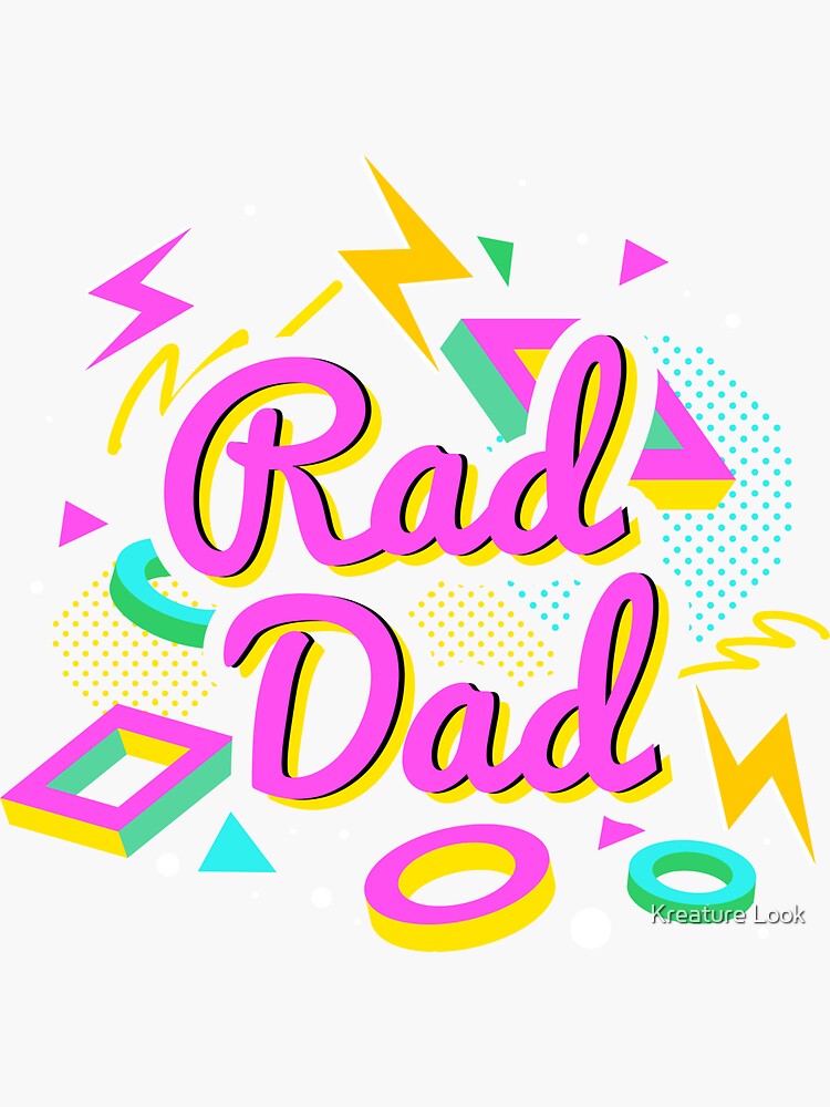 "Rad Dad | 80s theme gift | 80s neon tshirt | rad dad shirt | 80s dad ...