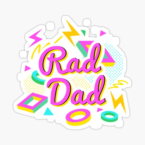 "Rad Dad | 80s theme gift | 80s neon tshirt | rad dad shirt | 80s dad ...