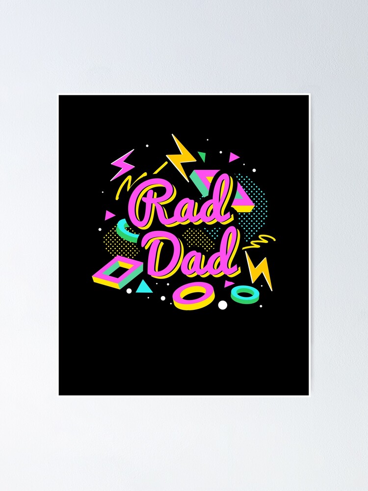 "Rad Dad | 80s theme gift | 80s neon tshirt | rad dad shirt | 80s dad ...