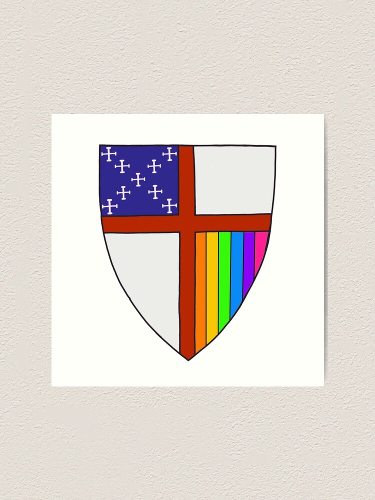 "Episcopal Shield Pride" Art Print for Sale by Mallory Watkins | Redbubble