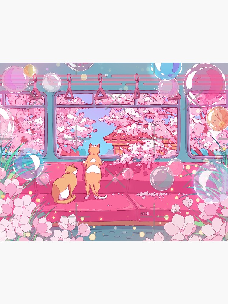 "The cute cats on the train " Poster for Sale by AnGoArt | Redbubble