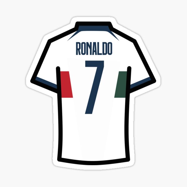 "Ronaldo #7 POR White 22 Football Jersey" Sticker for Sale by ...