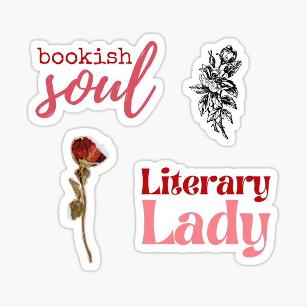 "Bookish soul sticker set" Sticker for Sale by venomouspixie | Redbubble