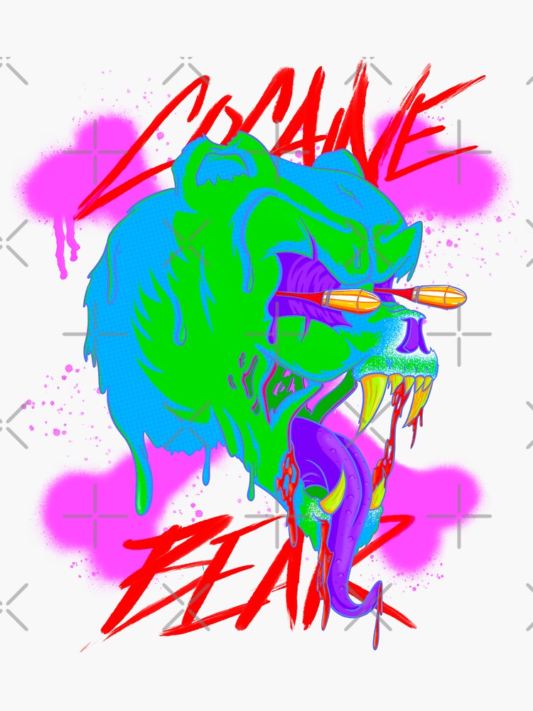 "Cocaine Bear" Sticker for Sale by yarbsie | Redbubble