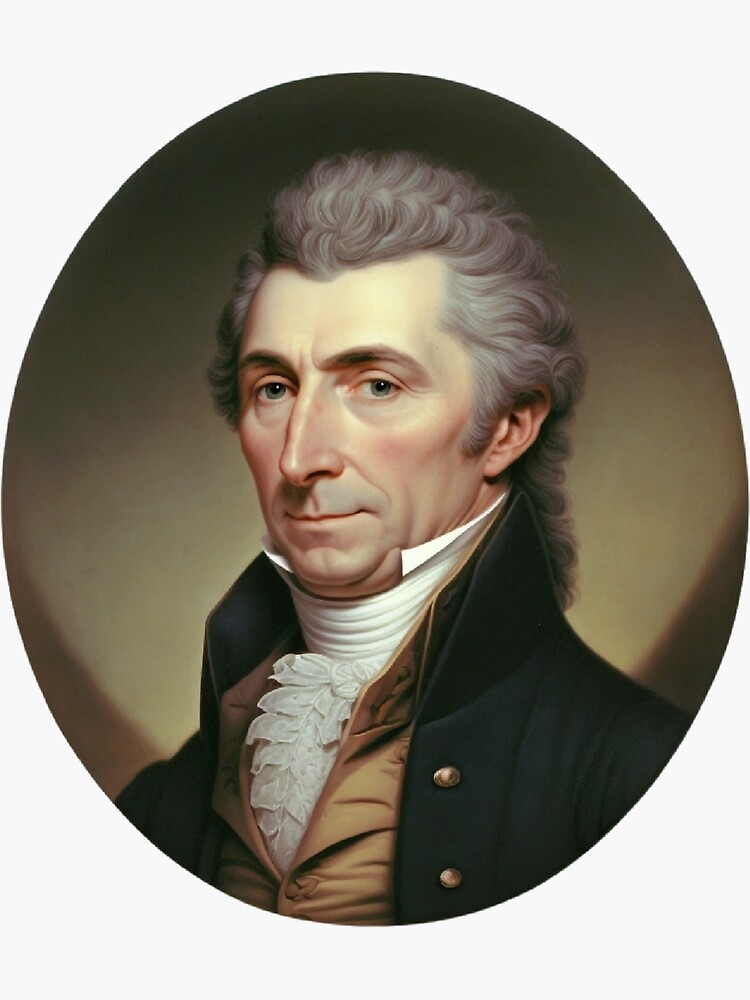 "Patriotic Portrait of President James Monroe " Sticker for Sale by ...