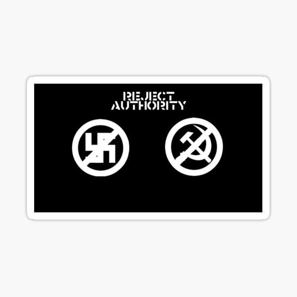 "Anti Authority" Sticker for Sale by Trash-Goon | Redbubble