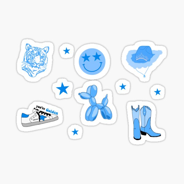 "Blue Ultra Preppy Set" Sticker for Sale by brookiecookie37 | Redbubble