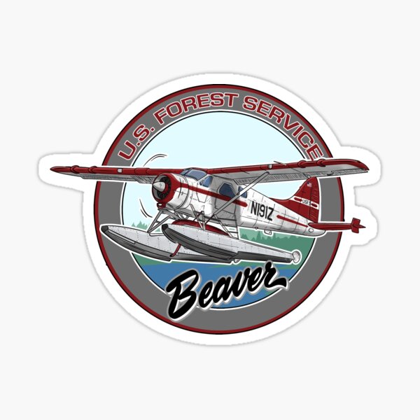 "US Forest Service Dehaviland Beaver" Sticker for Sale by Statepallets ...