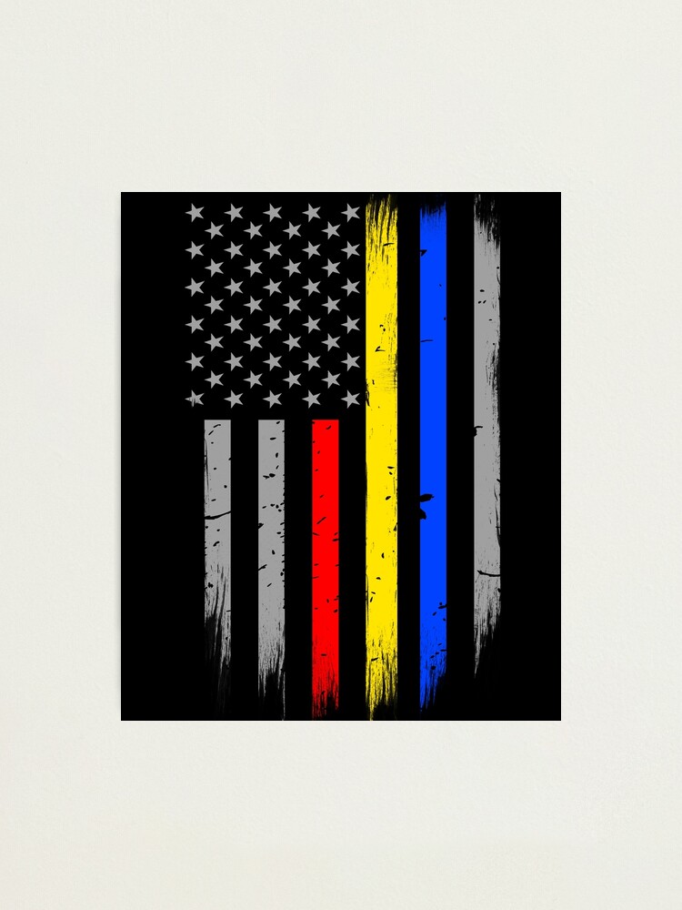 "Police Fire Dispatcher Flag" Photographic Print for Sale by ...