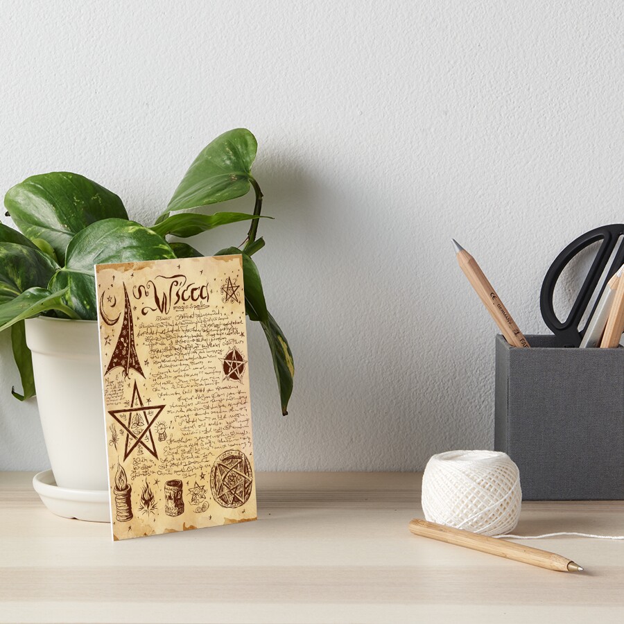 "Wicca Witchcraft Antique Vintage Book of Magic Spells" Poster for Sale ...