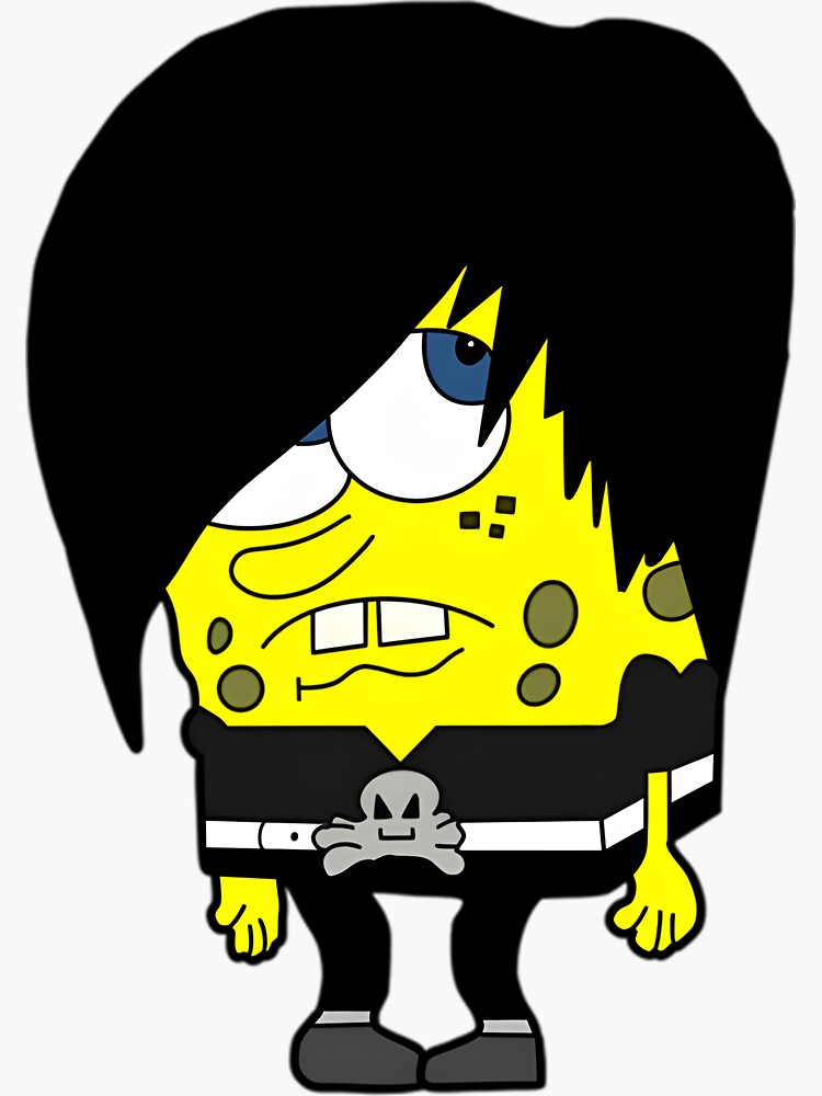 "Emo spongebob Classic " Sticker for Sale by reardelbouv | Redbubble