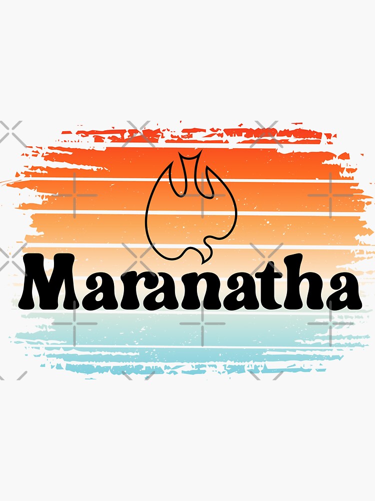 "Maranatha Retro Style Dove Christian Design" Sticker for Sale by ...
